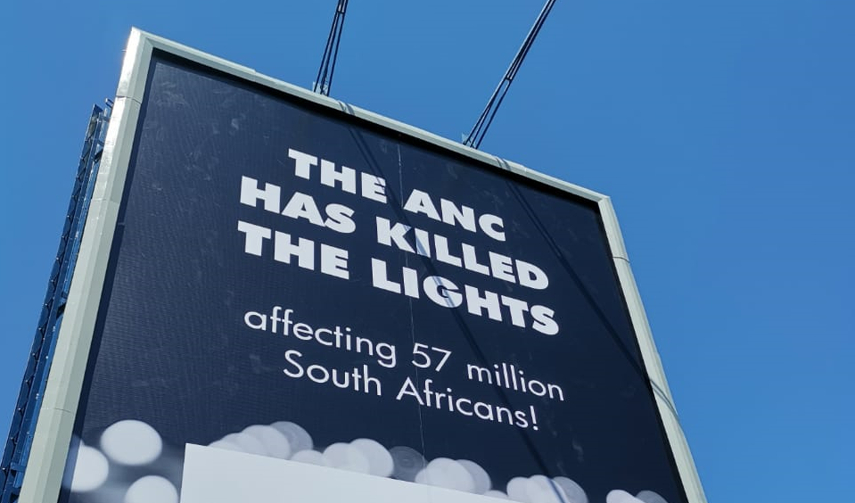 The ANC killed the lights. Time for the people to vote the ANC out of ...