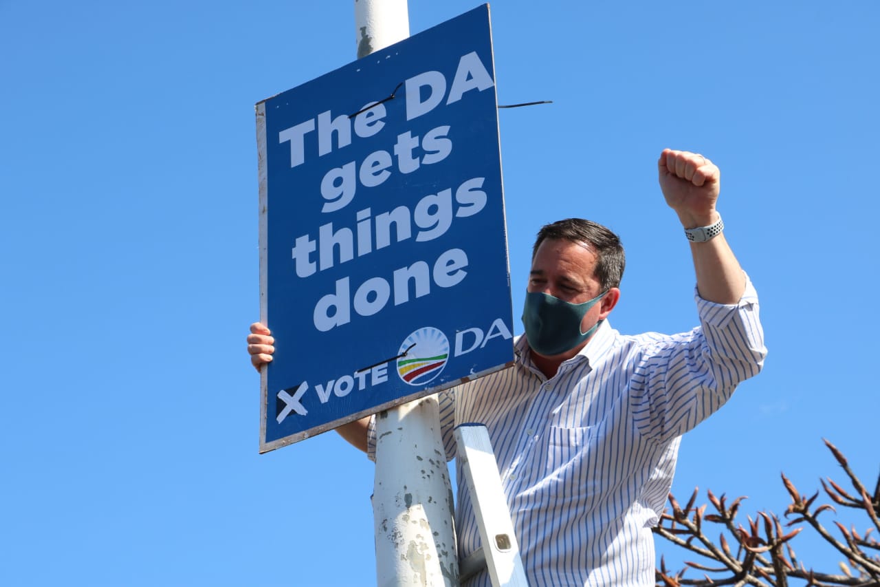 DA’s first posters go up. Bring on the elections!