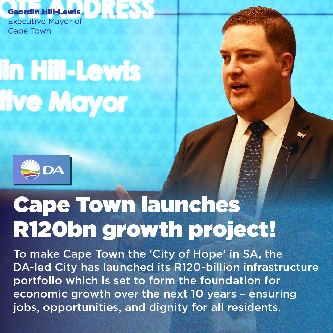 Cape Town launches R120bn infrastructure portfolio for economic growth