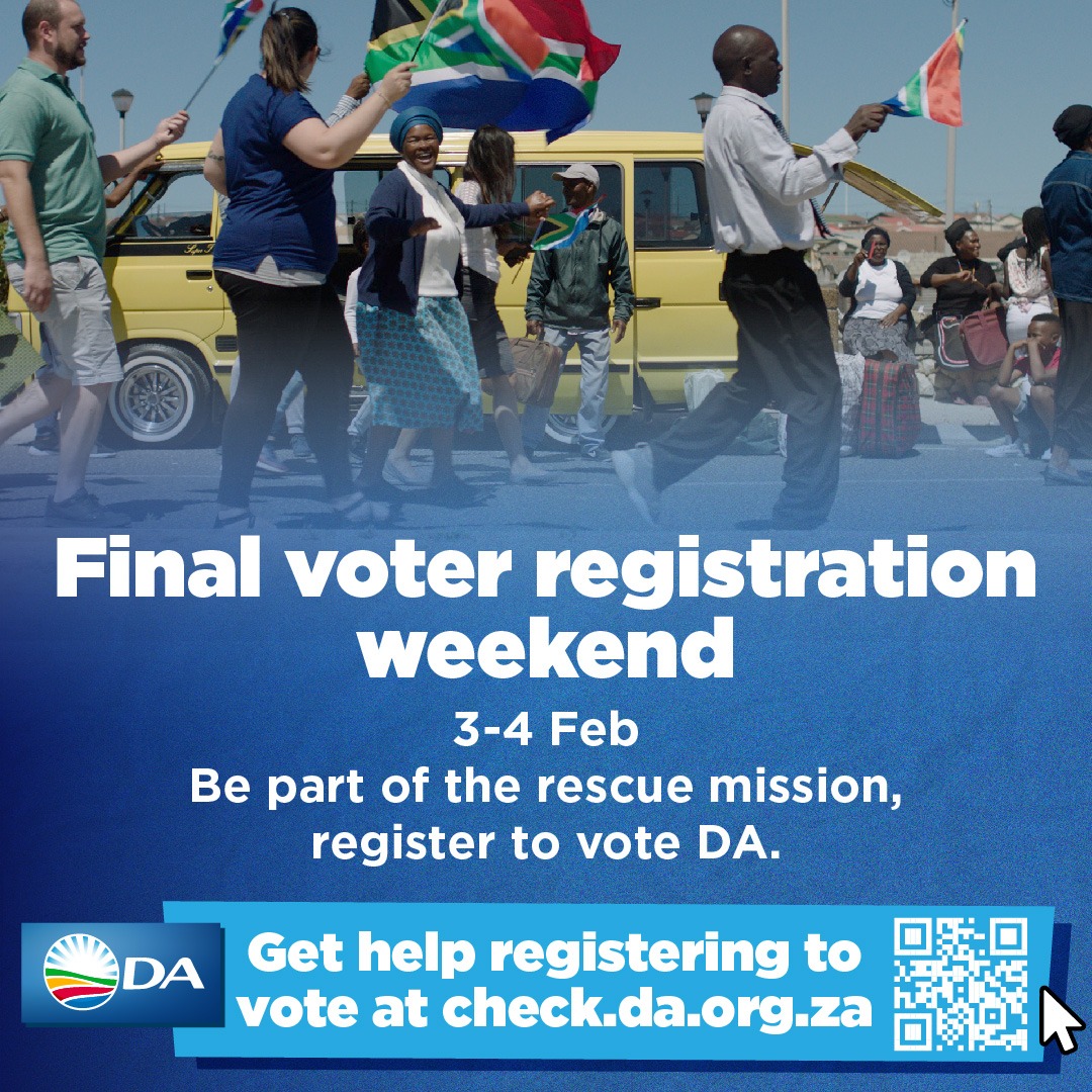 Register this weekend to rescue South Africa