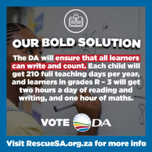 The DA’s Rescue Plan for South Africa: Election Manifesto 2024