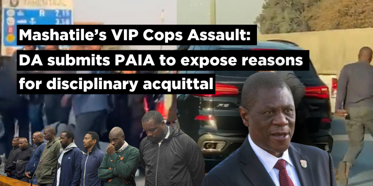Mashatile’s VIP Cops Assault: DA submits PAIA to expose reasons for disciplinary acquittal