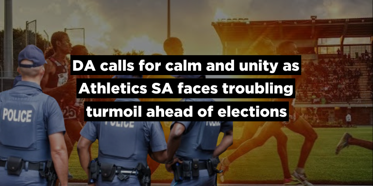 DA calls for calm and unity as Athletics SA faces troubling turmoil ...
