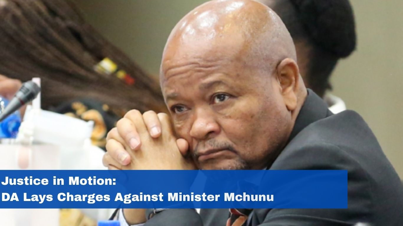 DA to lay criminal charges against Minister Mchunu