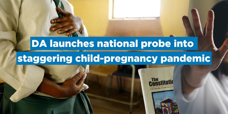DA launches national probe into staggering child-pregnancy pandemic