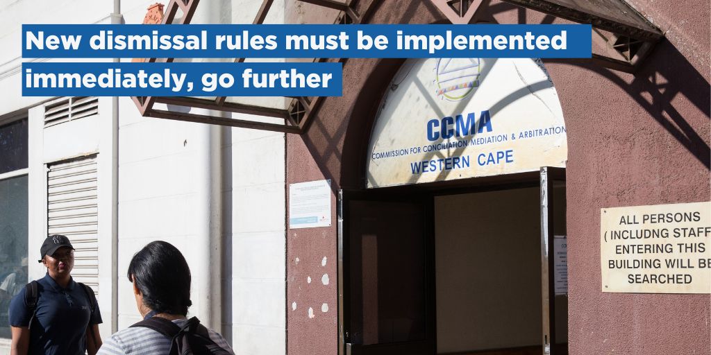 New dismissal rules must be implemented immediately, go further