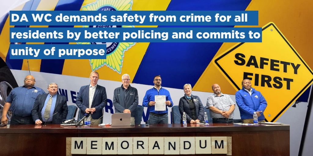 DA WC demands safety from crime for all residents by better policing ...