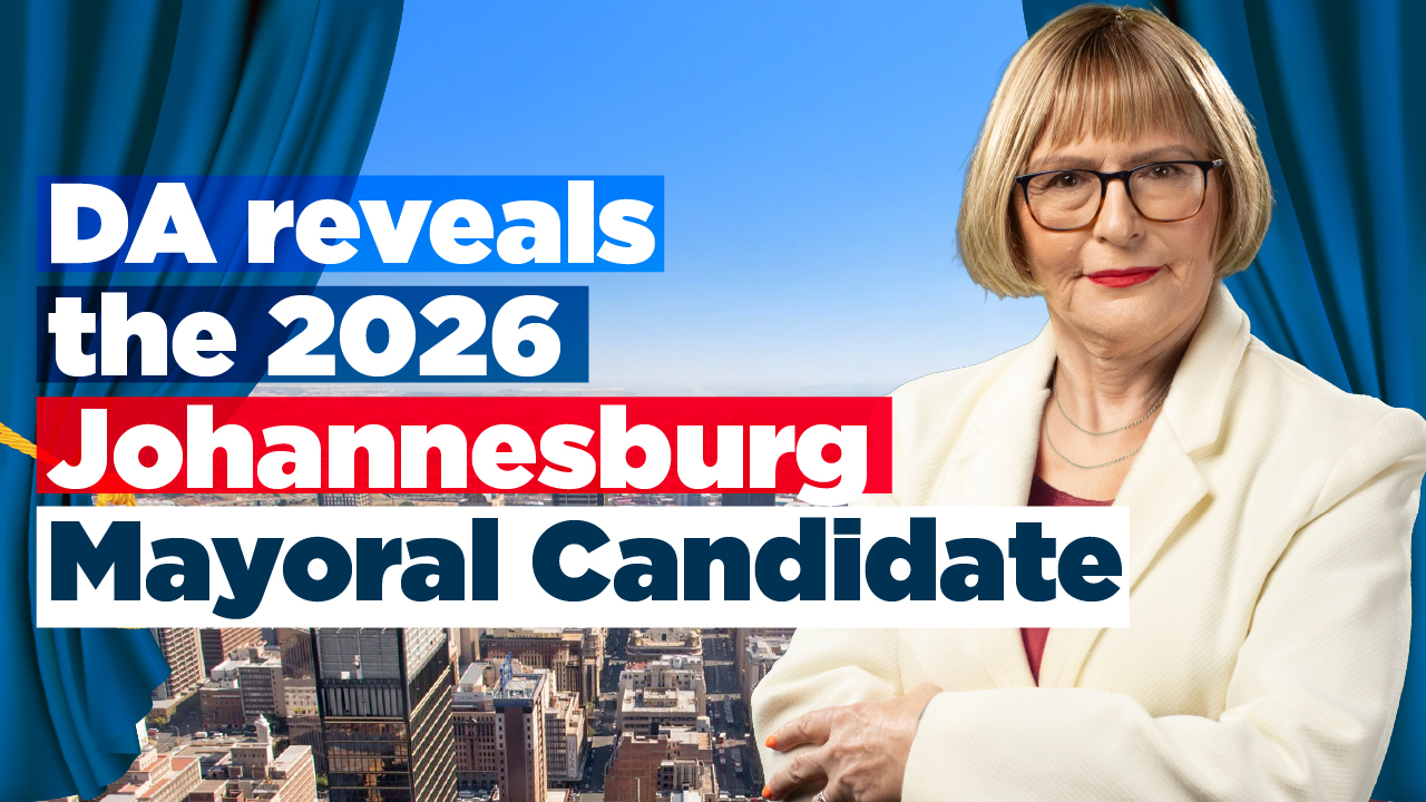 I accept the DA’s nomination as Mayoral Candidate for Johannesburg