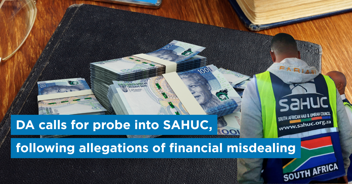 DA calls for probe into SAHUC, following allegations of financial ...