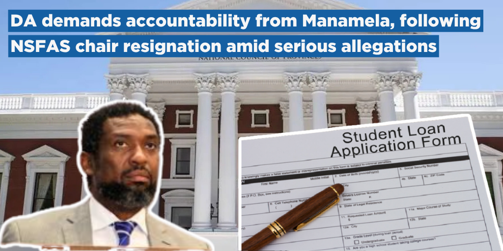DA demands accountability from Manamela following NSFAS chair ...