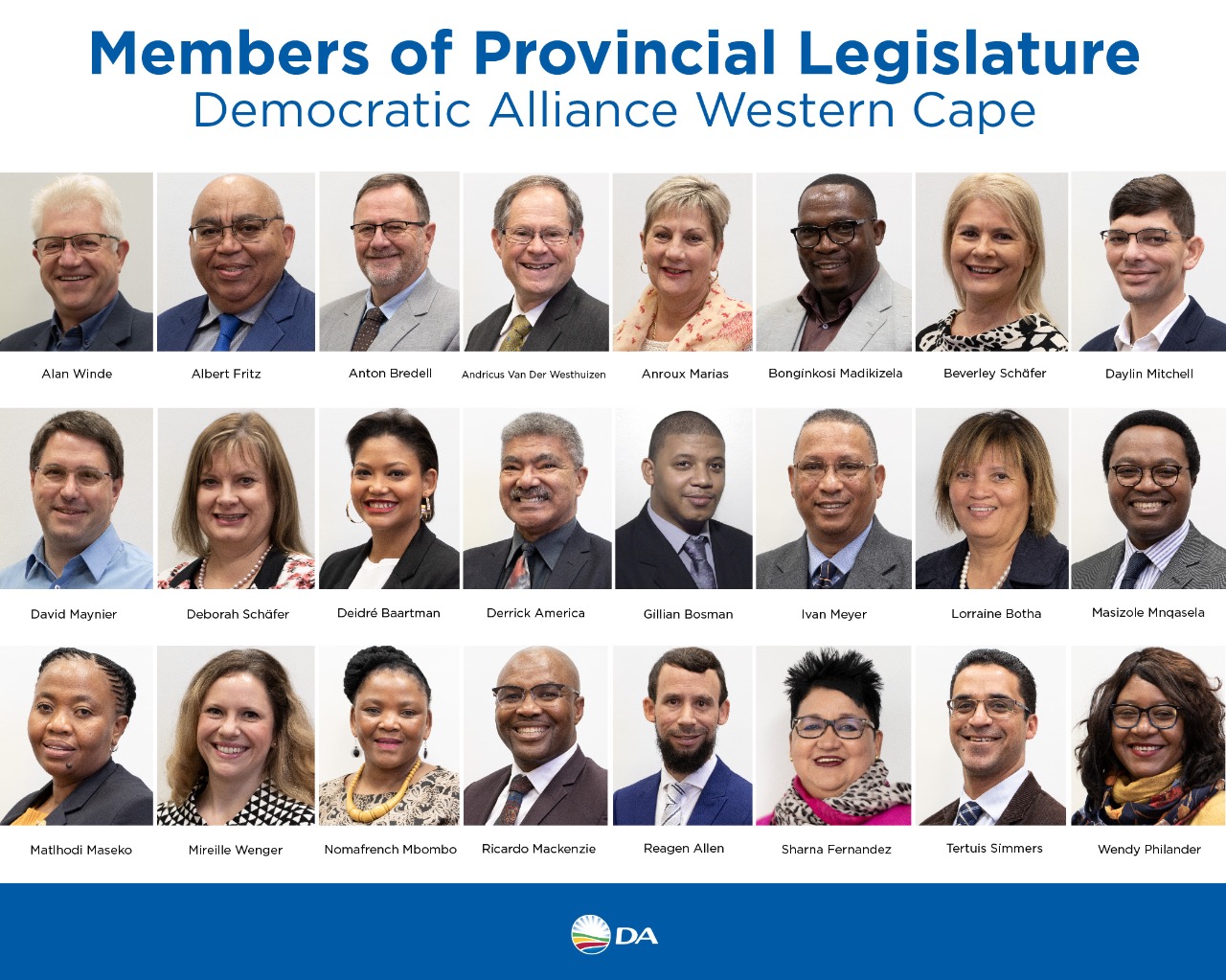 DA Members of the Western Cape Provincial Legislature